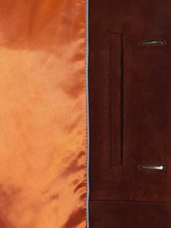 Paul Smith Nubuck Leather Jacket With Welt Pockets