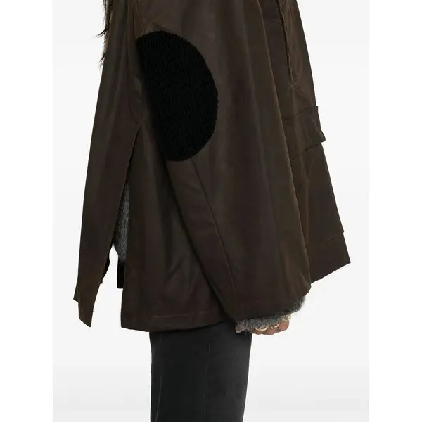 TOTEME Oversized Waxed Cotton Canvas Jacket With Corduroy Collar - Brown