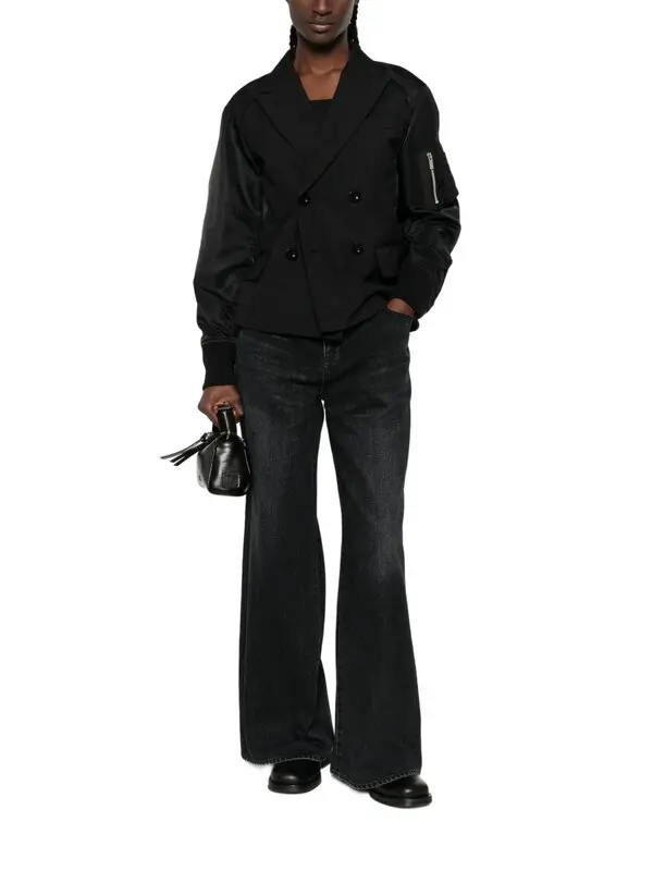 Sacai Wide-leg Denim Jeans With Detachable Belt - Multicolor