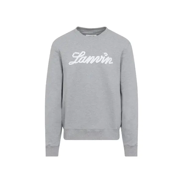 LANVIN Embroidered Logo Sweatshirt - Gray