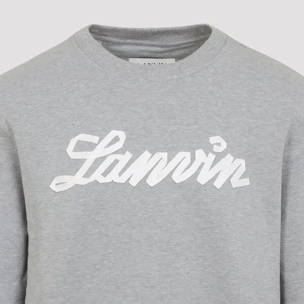 LANVIN Embroidered Logo Sweatshirt - Gray