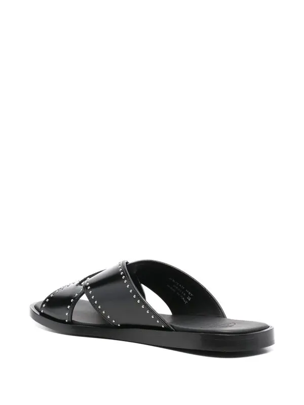 Church's Leather Flat Sandals With Stud Embellishments - Multicolor