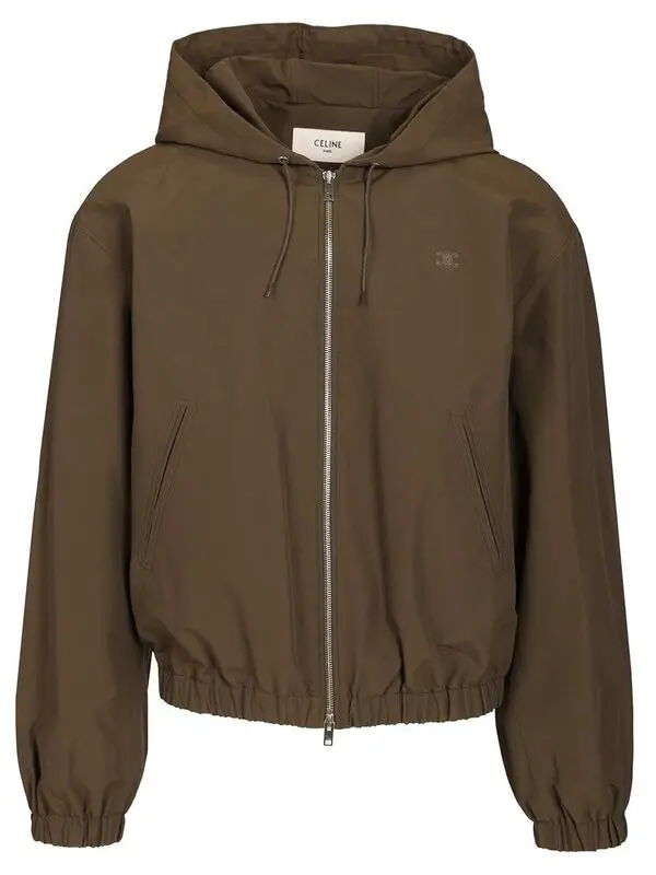 Celine Hooded Zip-up Windbreaker