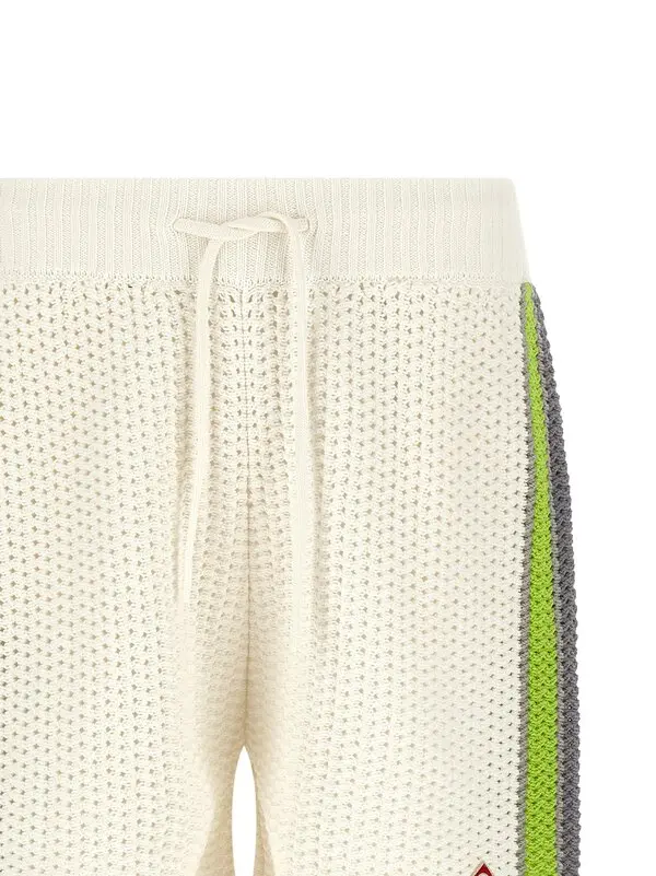 Casablanca Stripe Crochet Bermuda Shorts - Multicolor