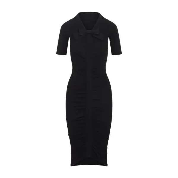 Valentino Garavani Viscose Midi Dress With Bow Detail