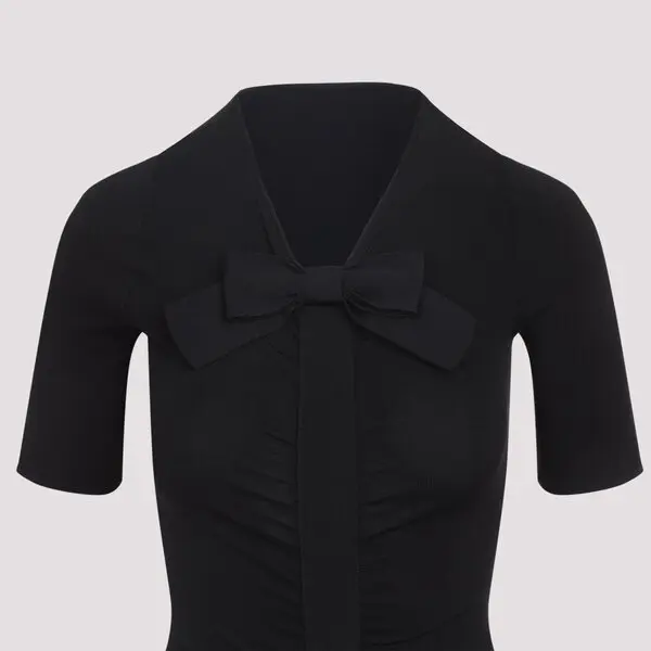 Valentino Garavani Viscose Midi Dress With Bow Detail