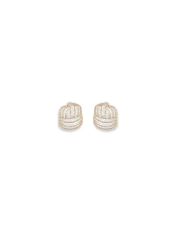 SELF-PORTRAIT Crystal Knot Earrings - Gold