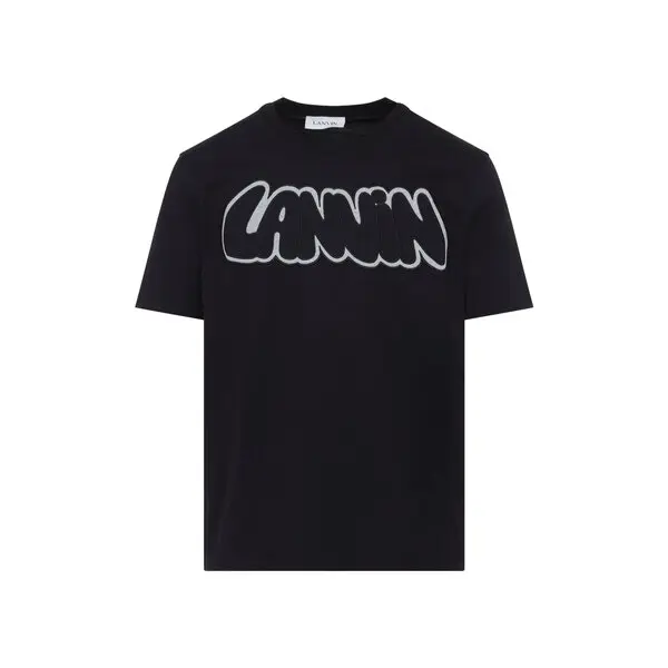 LANVIN Embroidered Logo T-shirt - Black