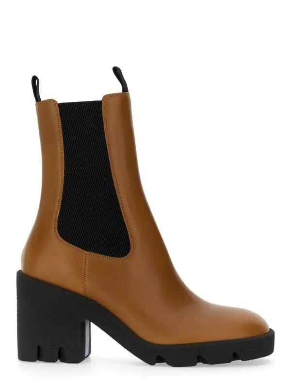 Burberry Leather Chelsea Boots - Multicolor