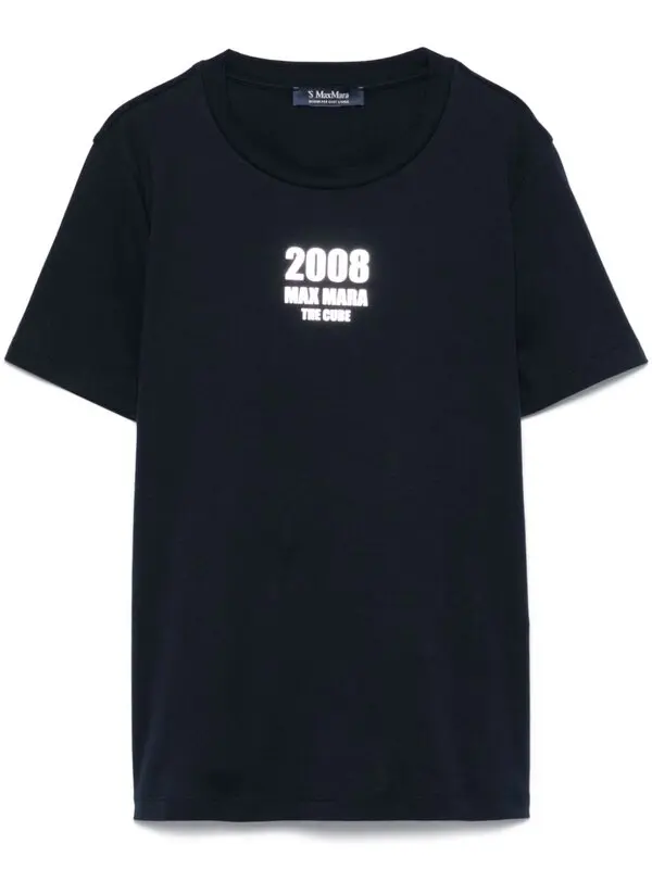Max Mara Logo Cotton T-shirt - Multicolor