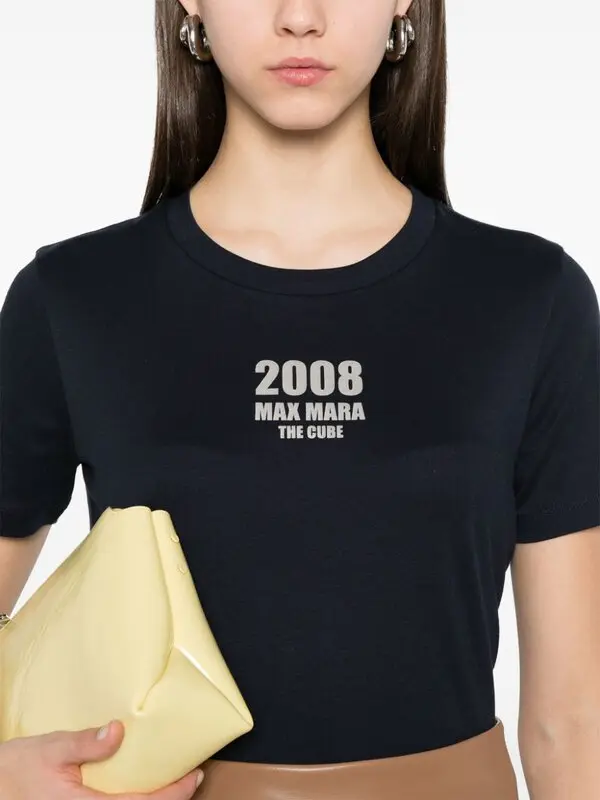 Max Mara Logo Cotton T-shirt - Multicolor