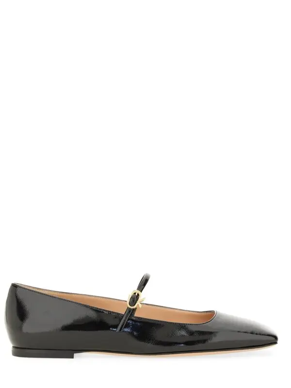GIANVITO ROSSI Ballerina Christina 05 Mary Jane Flats - Black