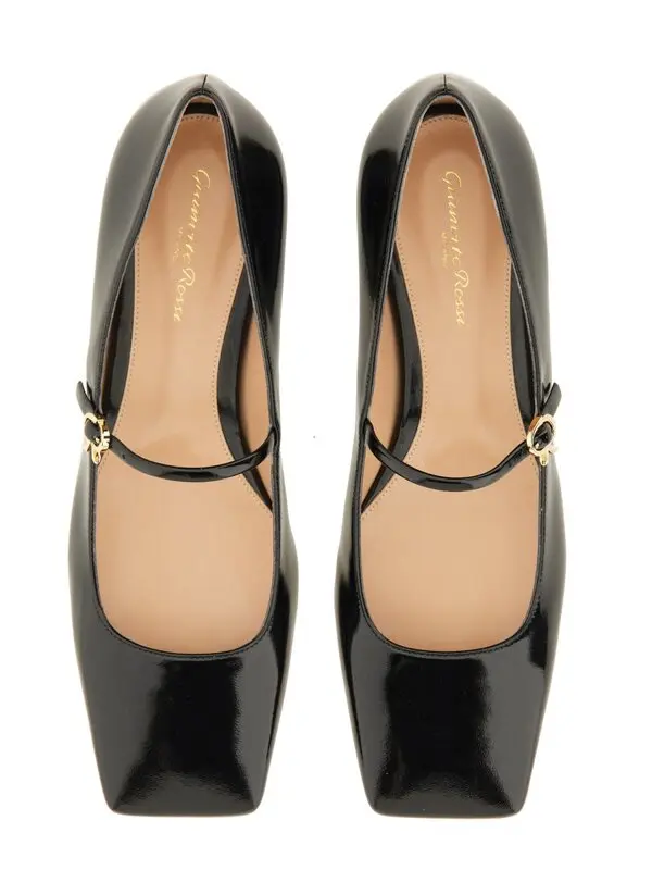 GIANVITO ROSSI Ballerina Christina 05 Mary Jane Flats - Black