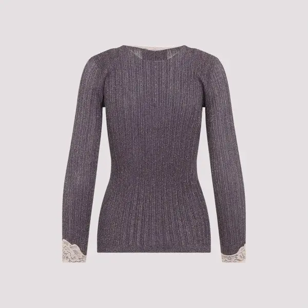 Valentino Garavani Ribbed Lurex Cardigan