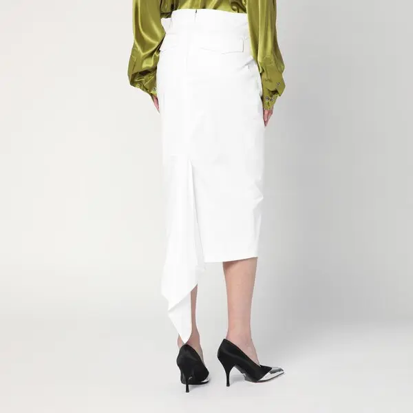 THELATEST Cotton Midi Skirt - White