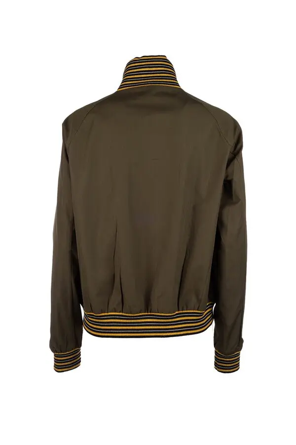 Prada Bomber Jacket With Striped Trim