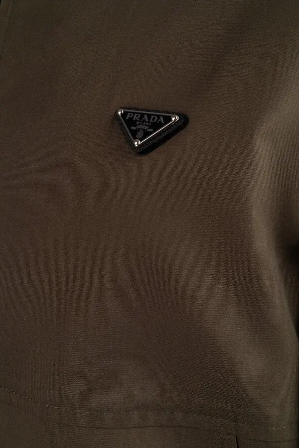 Prada Bomber Jacket With Striped Trim