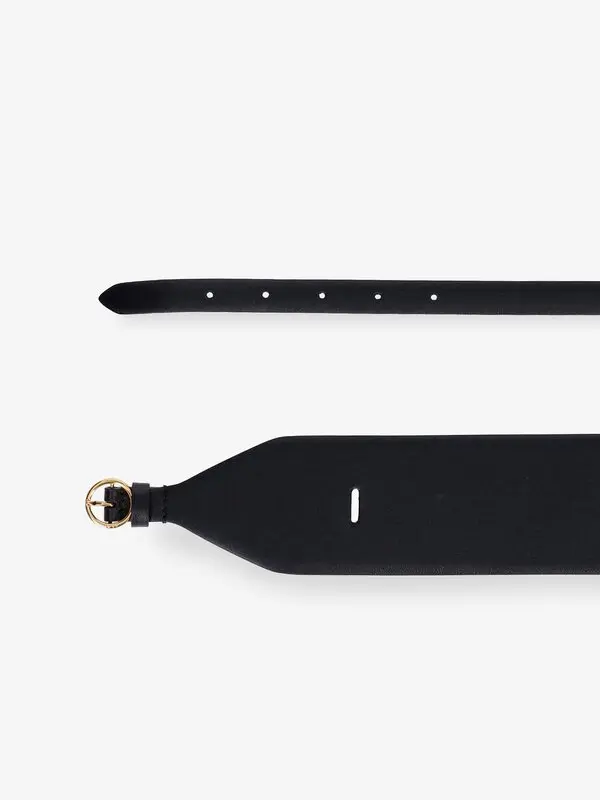 Alaïa Maxi Leather Belt With Metal Buckle
