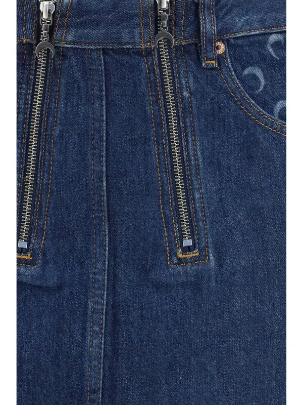 MARINE SERRE Zipped Mini Skirt