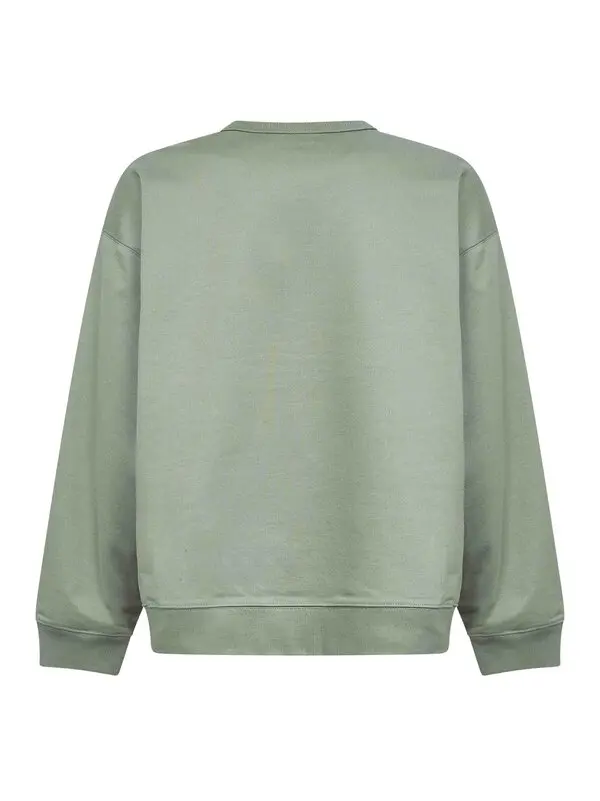Dries Van Noten Sage Green Cotton Oversized Sweatshirt - Multicolor