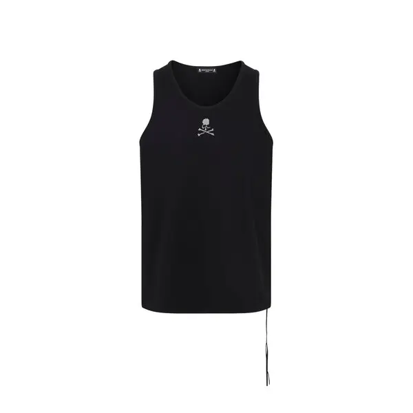 MASTERMIND WORLD Glass Beaded Loopwheel Tank Top