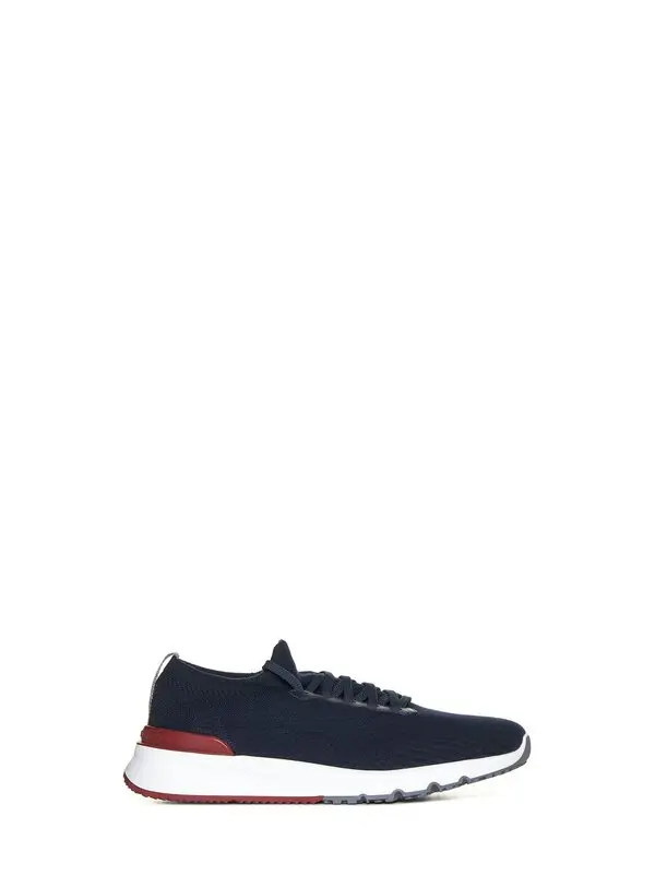 Brunello Cucinelli Knitted Lace-up Sneakers - Multicolor