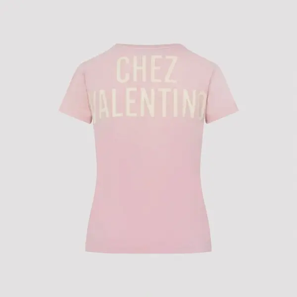 Valentino Garavani Rose Cotton T-shirt With Lettering - Multicolor