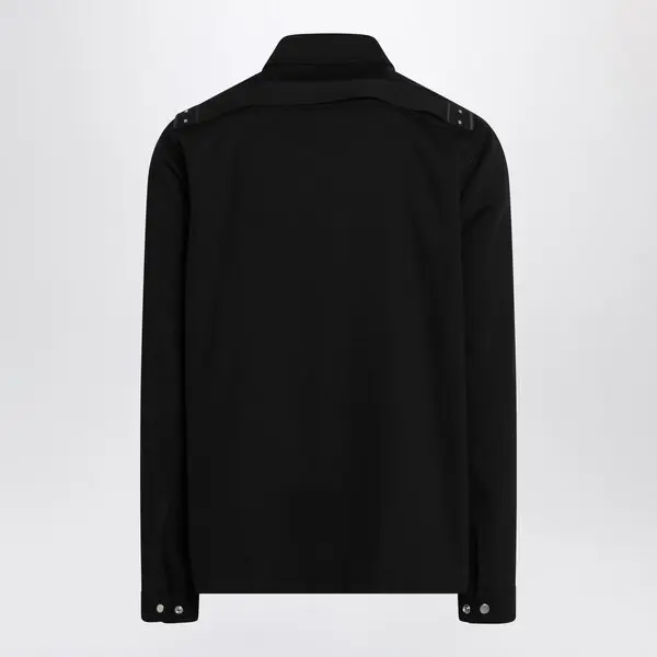 Rick Owens Zip-up Wool Shirt Jacket - Black