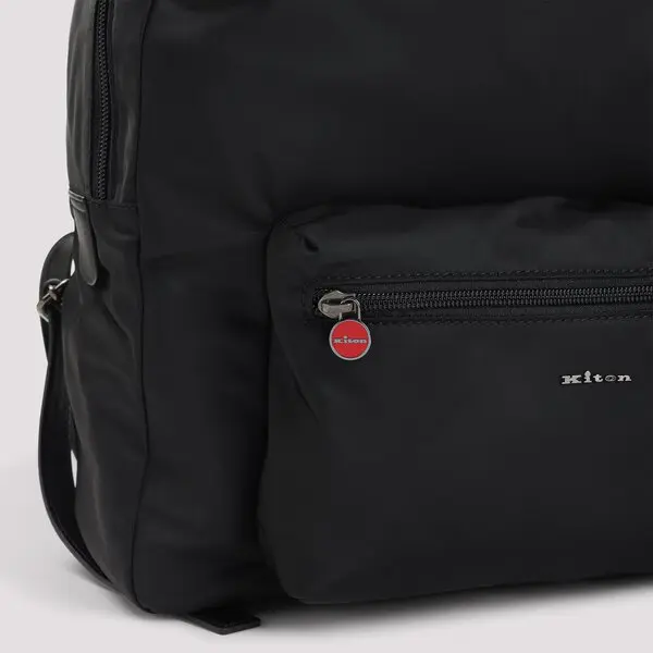 Kiton Polyamide Backpack With Leather Details
