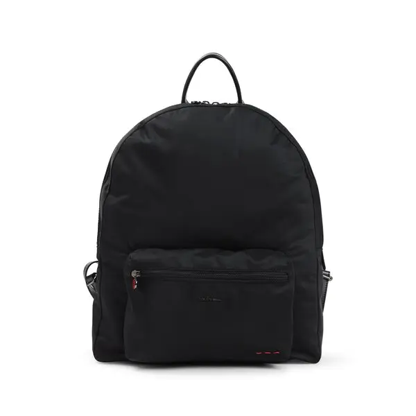 Kiton Polyamide Backpack With Leather Details - Black
