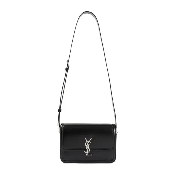 Saint Laurent Solferino Shoulder Bag With Clasp - Black