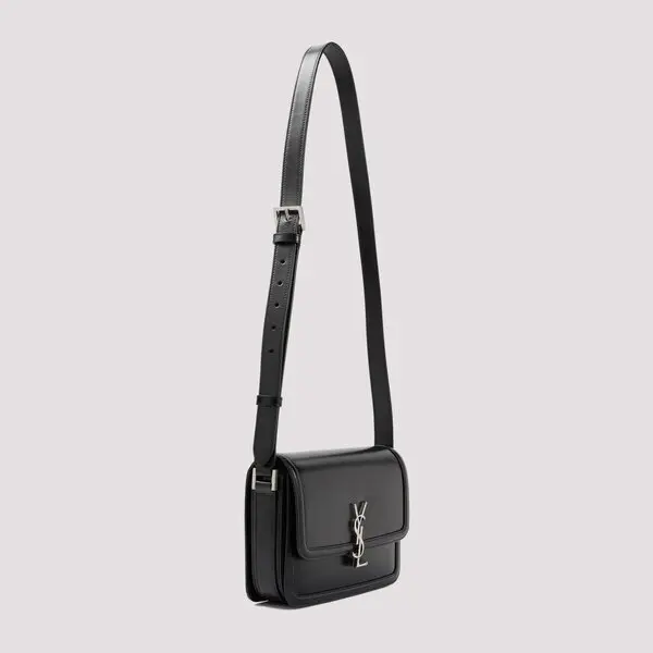 Saint Laurent Solferino Shoulder Bag With Clasp - Black
