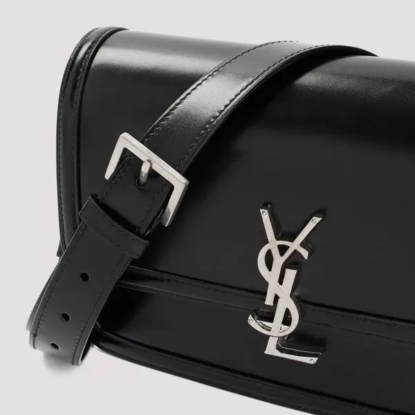 Saint Laurent Solferino Shoulder Bag With Clasp - Black