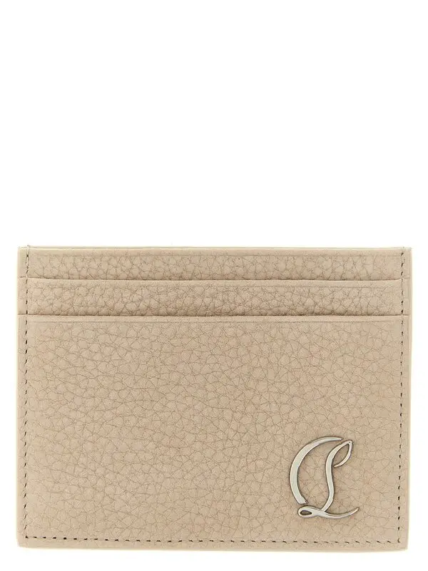 CHRISTIAN LOUBOUTIN Mooncrest' Card Holder - Cream
