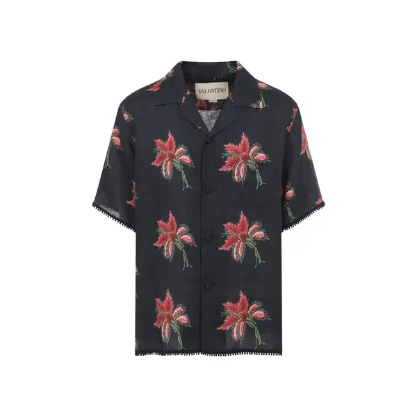 Valentino Garavani Short Sleeves Shirt - Black