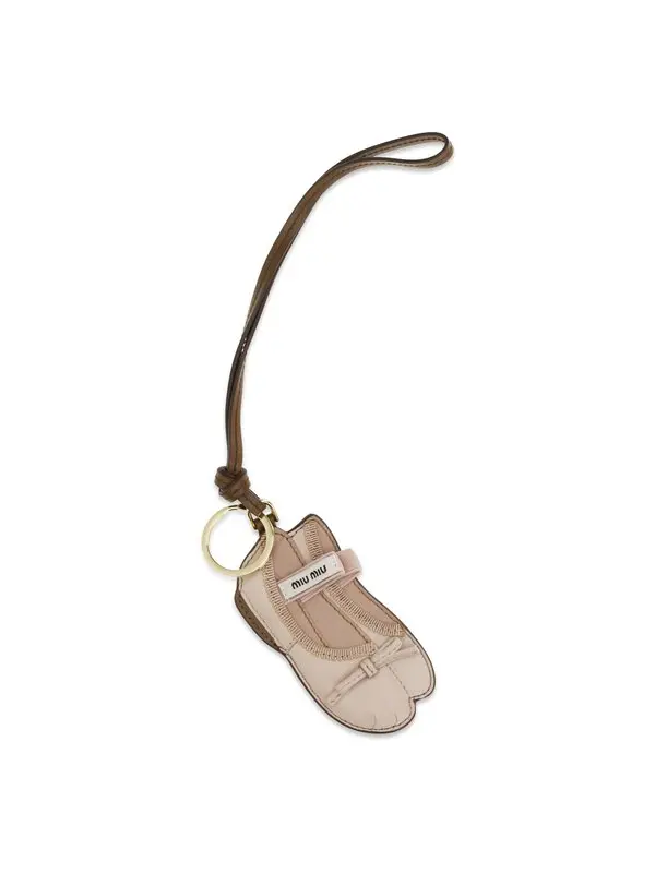 Miu Miu Ballet Leather Keyring - Pink