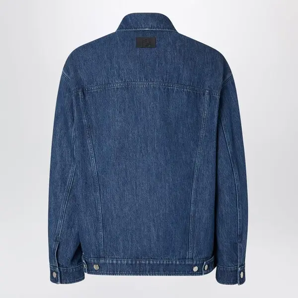 Fendi Denim Oversized Jacket With Ff Motif
