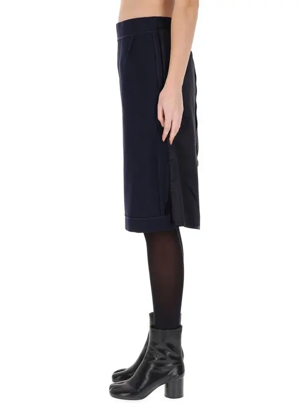 MAISON MARGIELA Midi Skirt With Zipper Detail - Blue