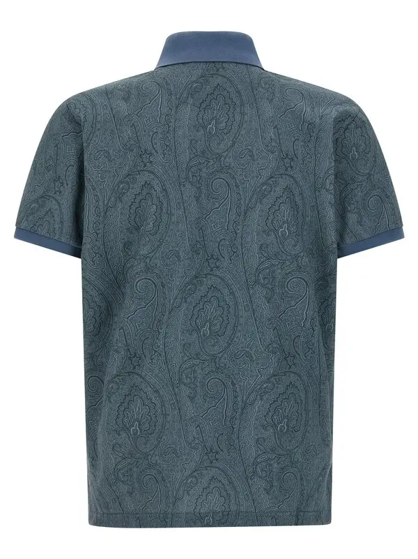 Etro Paisley' Polo Shirt - Blue