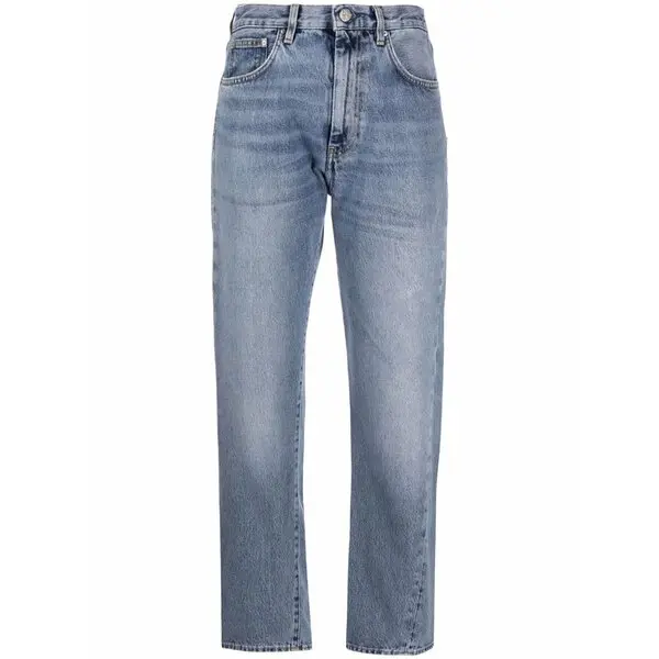 TOTEME Cropped Organic Cotton Denim Jeans - Blue