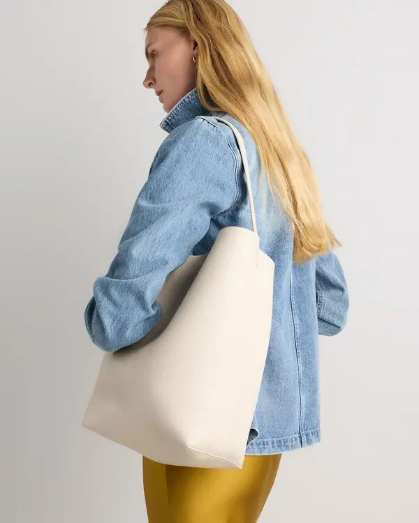 Quince Penelope Large Shoulder Bag - Soft Ivory