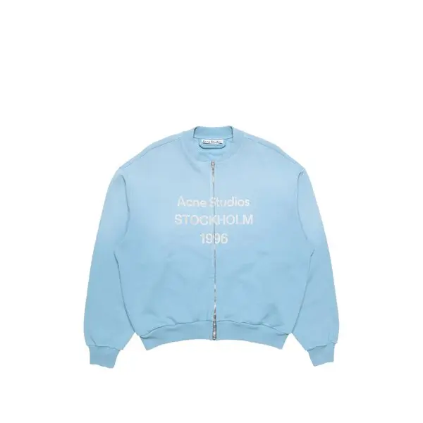Acne Studios Zip-up Sweatshirt With Logo Print