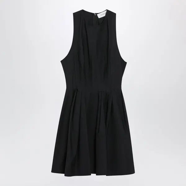 Sportmax Sleeveless Cotton Fit And Flare Dress - Black