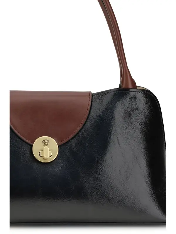 Versace Vivian Medium Shoulder Bag - Black