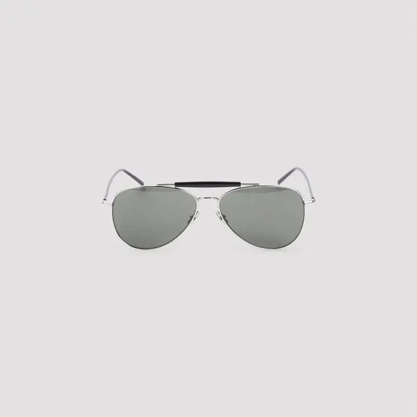 Saint Laurent Metal Aviator Sunglasses - Silver