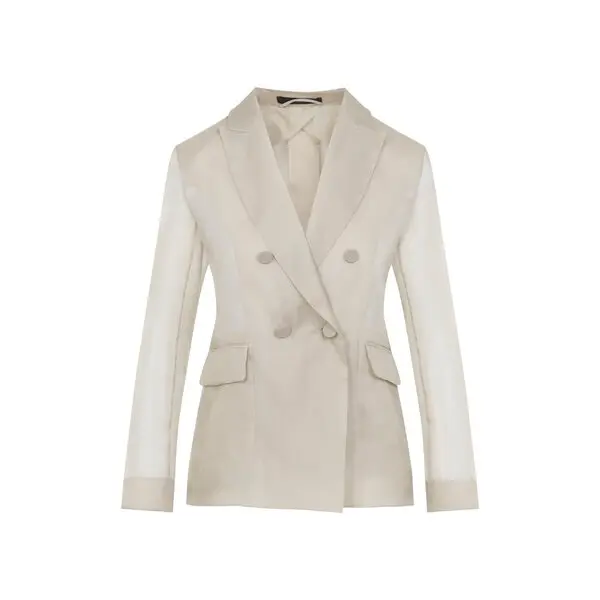 Max Mara Slogan Organza Jacket - Multicolor