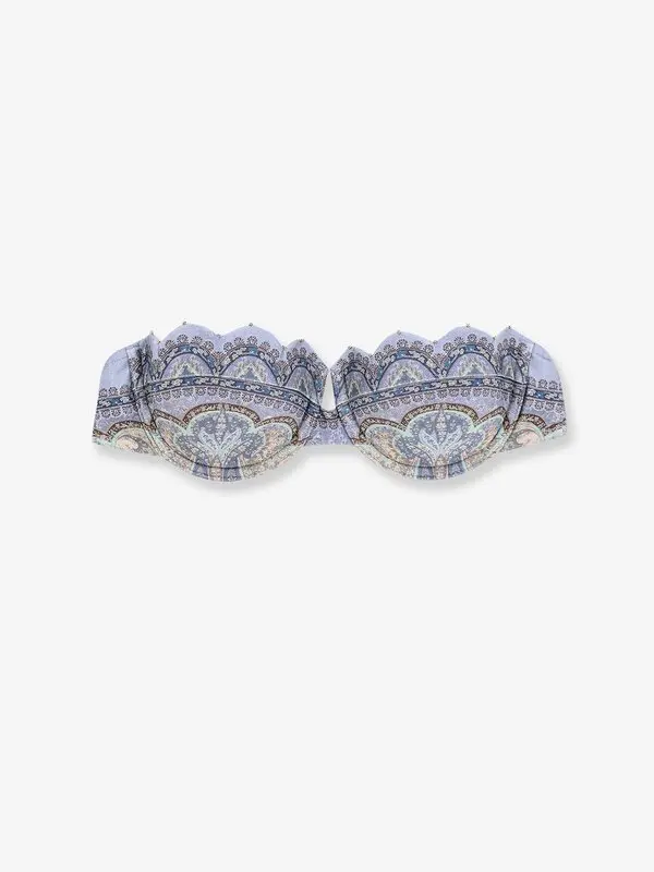 Zimmermann Lycra Wanderlust Paisley Pattern Bikini Top - Multicolor