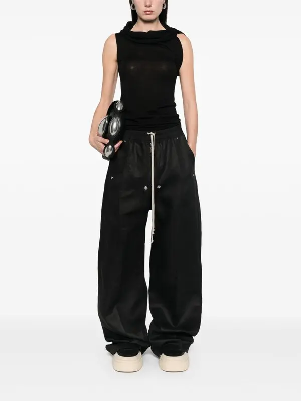 Rick Owens Knitted Wool Top With Cowl Neck - Multicolor