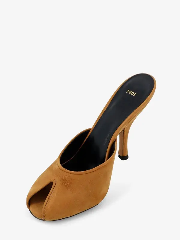 JUDE Suede Date Mule Sandals - Tan