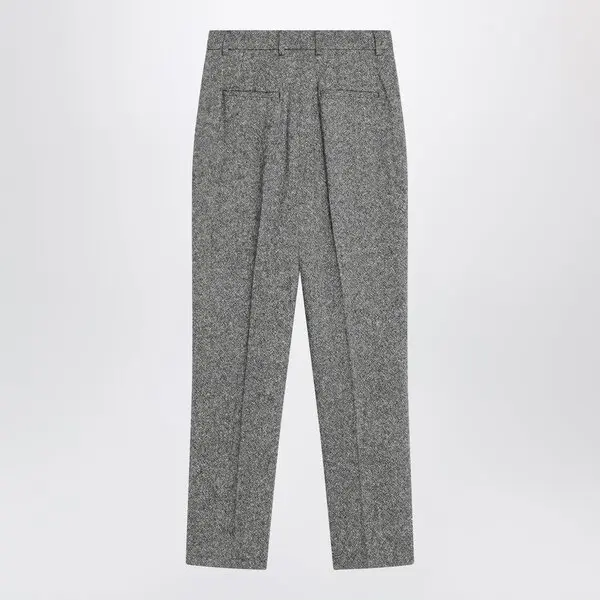 Dolce & Gabbana Wool-blend Dotted Pattern Tailored Trousers